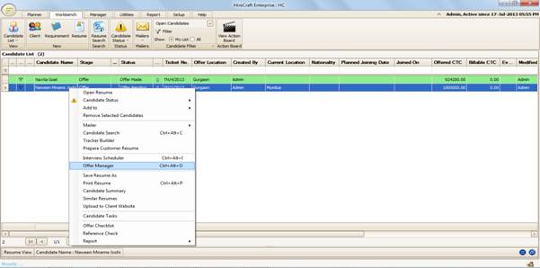 Enterthe details of the offer and click on save. HireCraft associates ...
